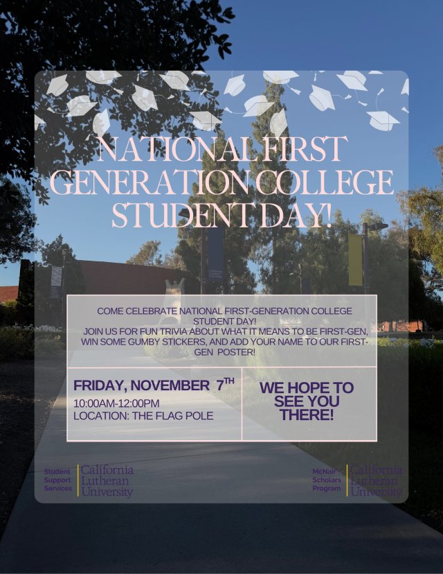 National First Generation College Student Day | Religion Department ...