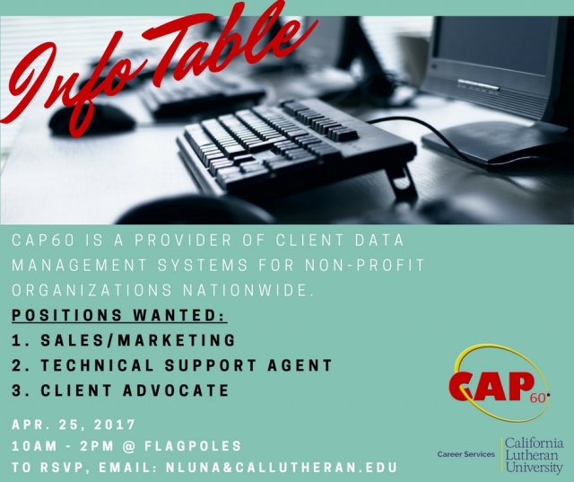 Cap60 Recruiting Table | Cal Lutheran