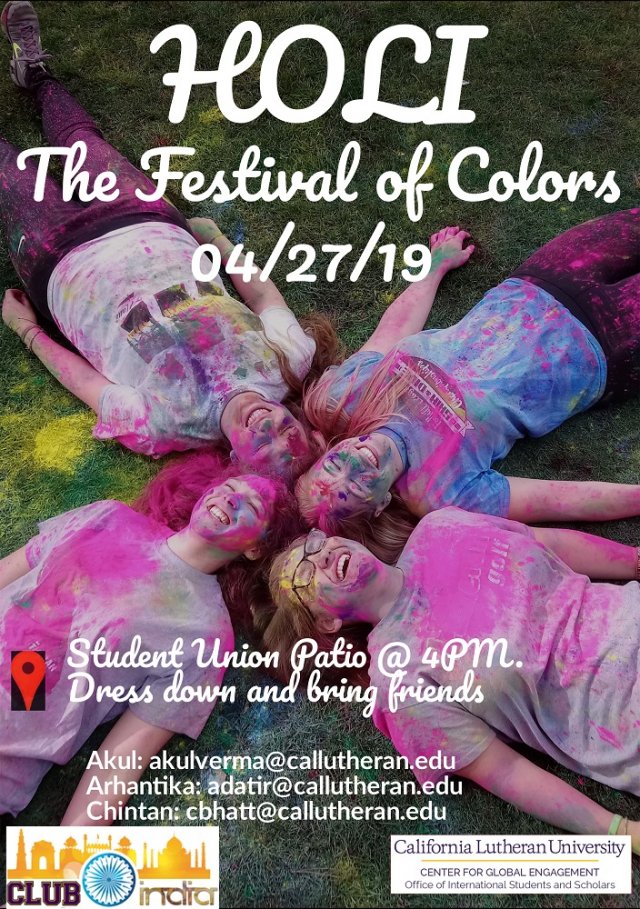HOLI - Festival of COLORS | Cal Lutheran