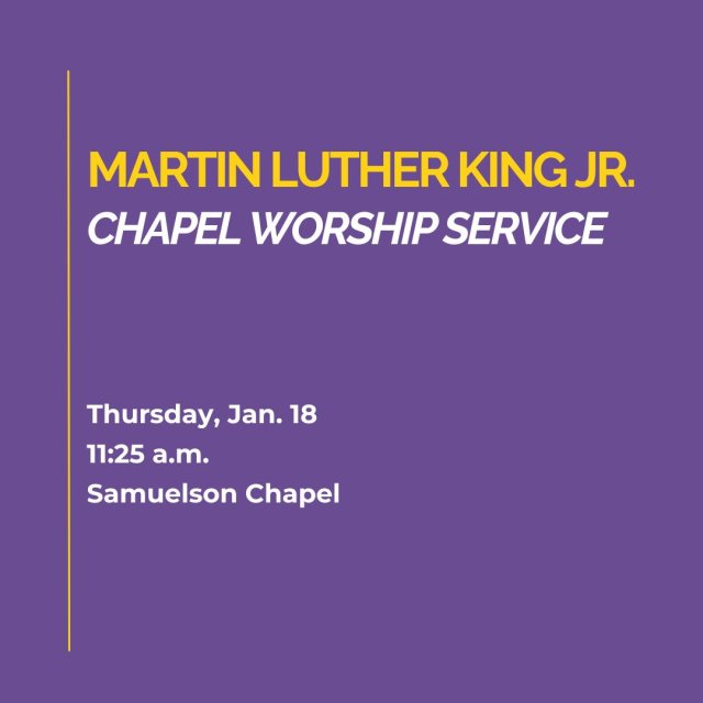 Martin Luther King Jr. Chapel Worship Service | Religion Department ...