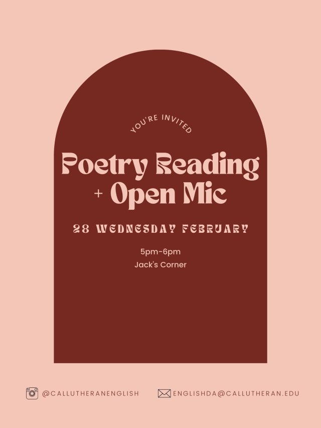 February Poetry Reading and Open Mic | California Lutheran University