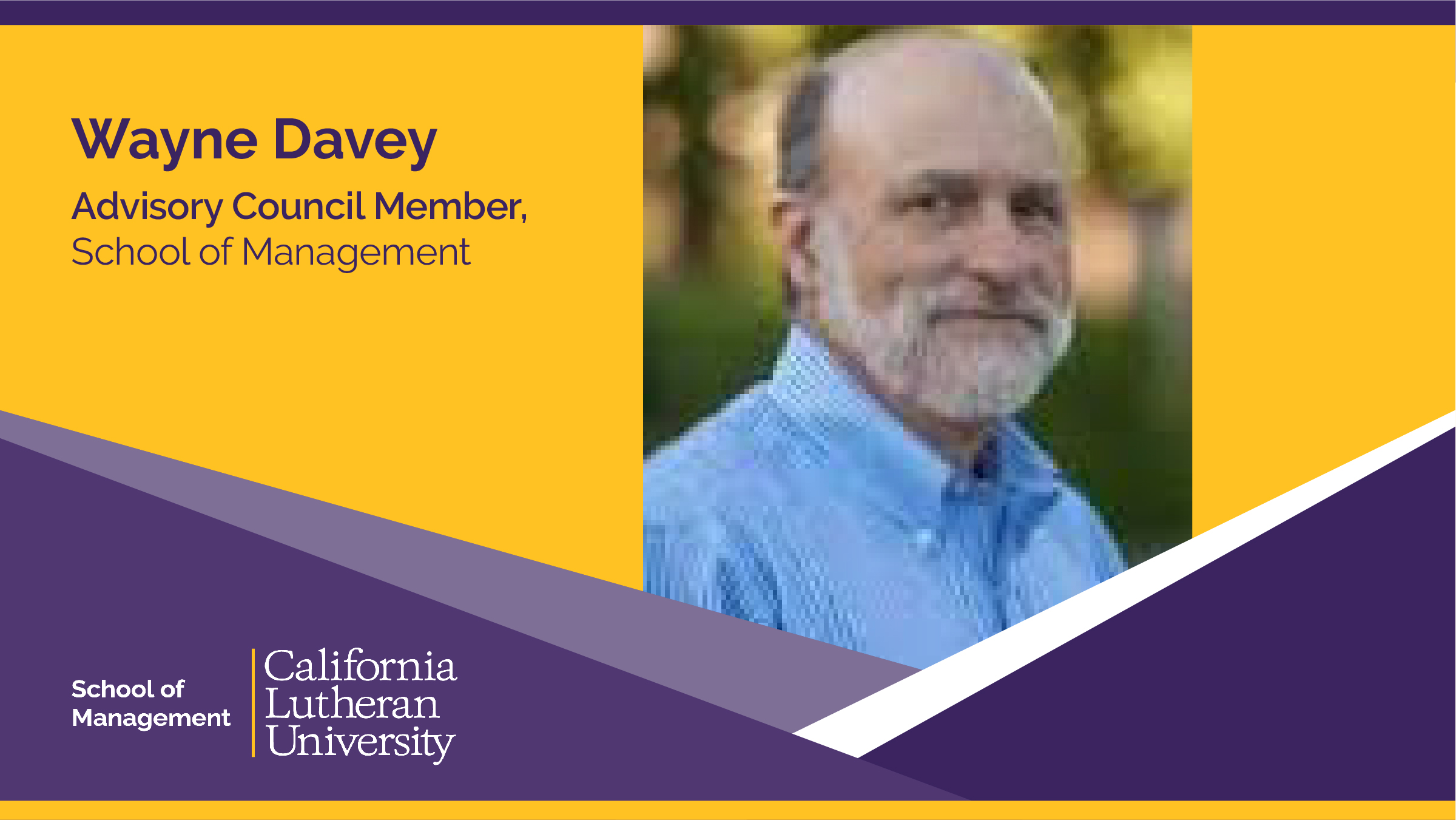 Welcome back to Wayne Davey | California Lutheran University