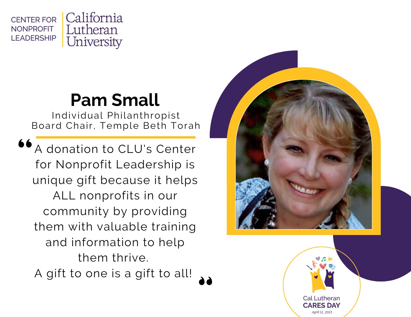 Pam Small A Gift To One Is A Gift To All California Lutheran Pam Small A Gift To One Is A Gift To All California Lutheran